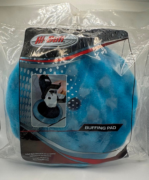Hi-Buff Velcro grip Blue waffle pad ultra finishing | Longhorn Distributing