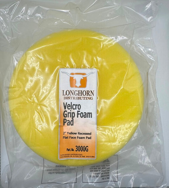 Yellow Foam Cutting/Buffing/Compound Pad Velcro | Longhorn Distributing